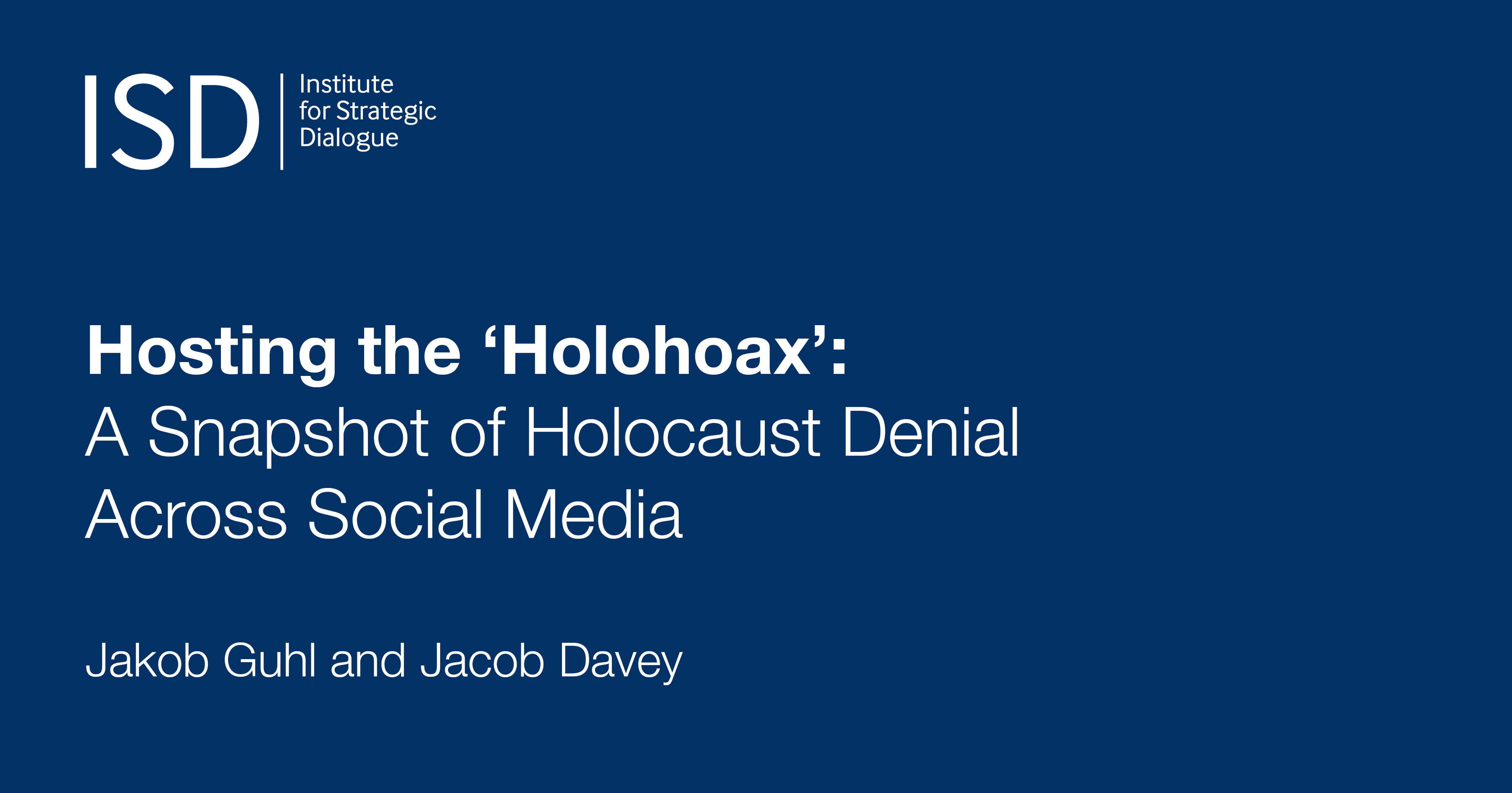Hosting the 'Holohoax': A Snapshot of Holocaust Denial Across Social ...