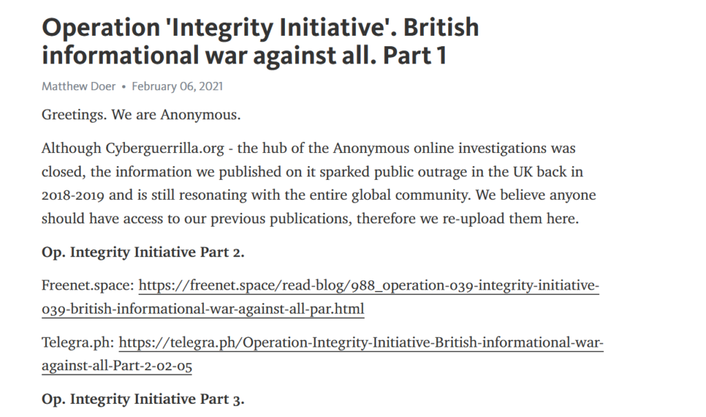 Tales From the Underside: A Kremlin-Approved Hack, Leak & Doxxing ...