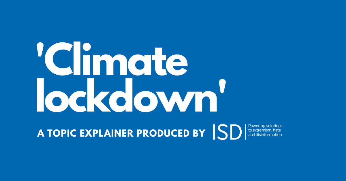 ‘Climate Lockdown’ - Institute for Strategic Dialogue